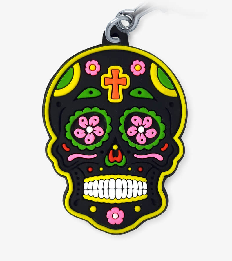 CHAVEIRO POP CAVEIRA MEXICANA PRETA - EMBORRACHADO - Loja de Artigos ...