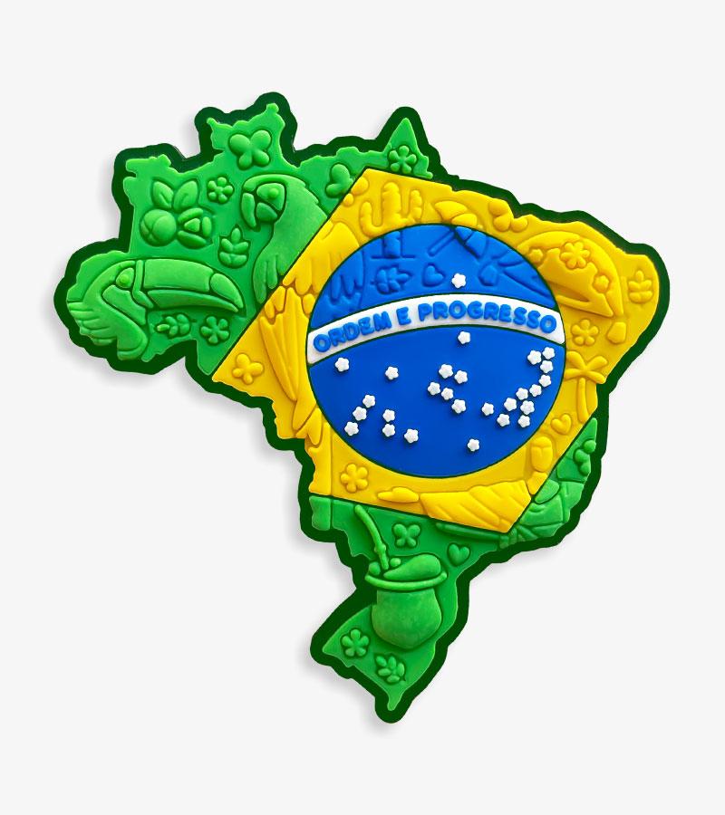 Ímã do Brasil Mapa - Ímã de Geladeira Emborrachado - Loja de Artigos ...